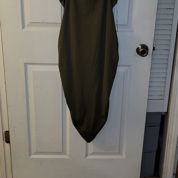 Derek Heart | Dresses | Derek Heart Open Belly Olive Green Dress | Poshmark